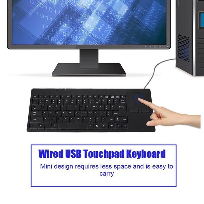 Clavier - EJ.LIFE - K-818 - Filaire USB - Pavé tactile intégré - 86 ...