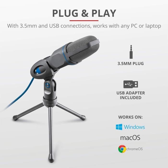 Mico Microphone Pc À Condensateur, Micro De Studio Usb, Pour Ordinateur ...