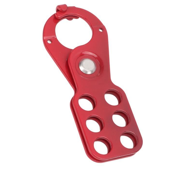 YOSOO moraillon d'étiquette 6 trous Lockout Tagout Safety Hasp Lock ...