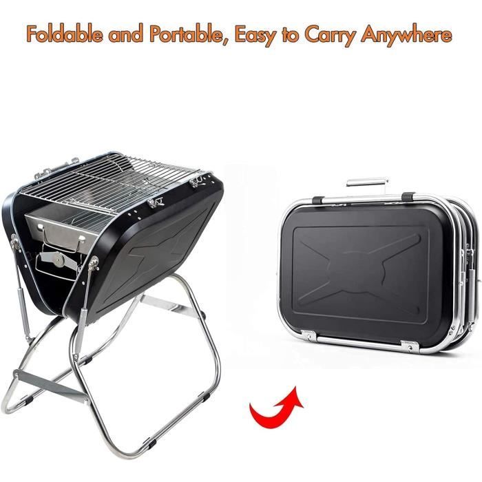 Barbecue Portable Mini Barbecue À Charbon De Bois Pliable Extérieur En ...