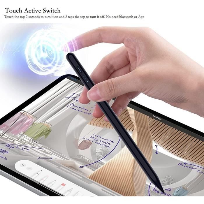 Stylet Ipad Pour Apple Ipad, Pencil 2E Génération,Stylet Tablette Ipad ...