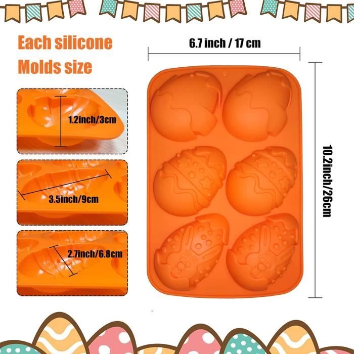 3 Pcs Moules Paques, Moule Oeuf De Paques, Moule Oeuf, Moule Chocolats ...
