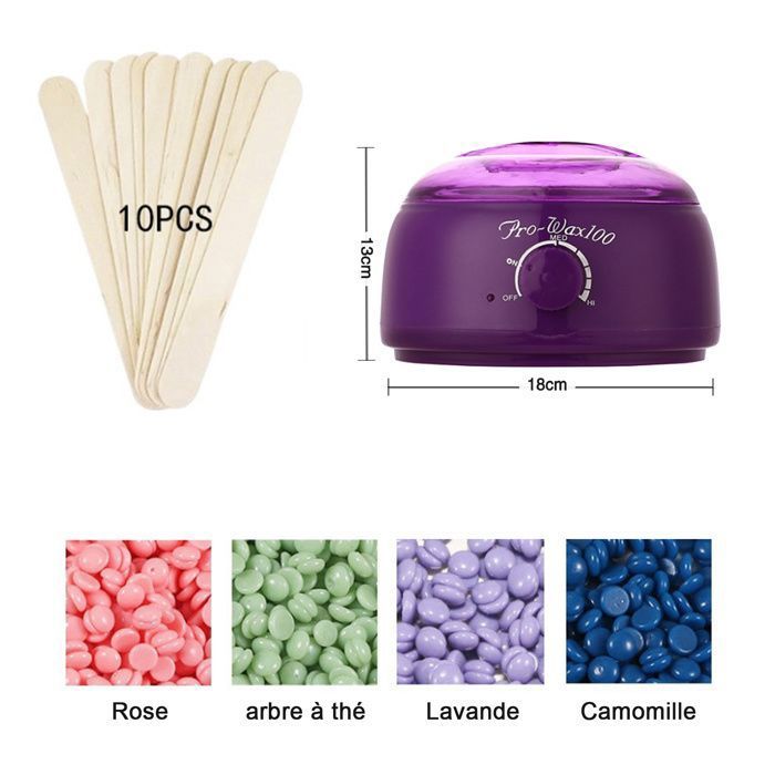 INN Chauffe cire 500ml 100W 4 paquets de haricots beurre chauffe cire ...