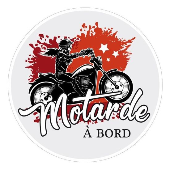 Sticker voiture Motard - Cdiscount Auto