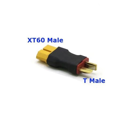 Adaptateur T-M à XT60-M - Accessoire RC - Connecteurs mâles/femelles 4.0mm - Prise banane ...