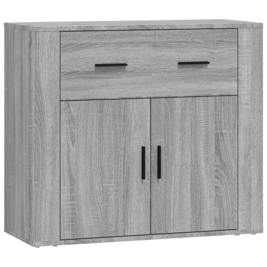 FAN - Buffets | bahuts - Buffet Sonoma gris 80x33x70 cm Bois d ...