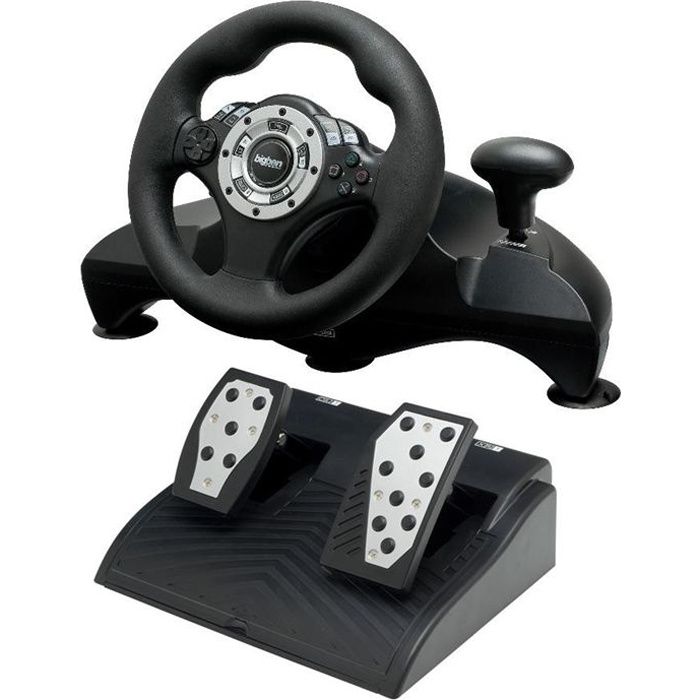 Volant de Course Vibrant + Pédalier Big Ben PS3 - Cdiscount Informatique