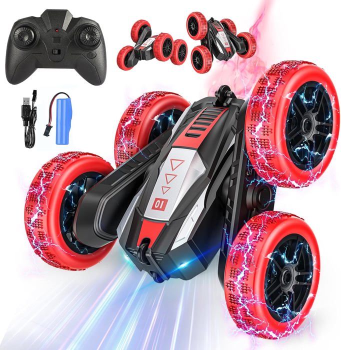 Voiture Télécommandée Enfant,360°Rotation Cascadeuse,Rc Voiture Telecommandé Avec 2 Batteries ...