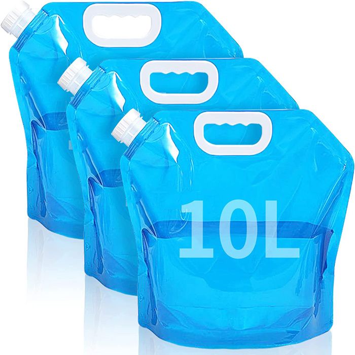 3 pièces de réservoirs d'eau pliables, réservoir d'eau potable portable 5L, récipient d'eau ...