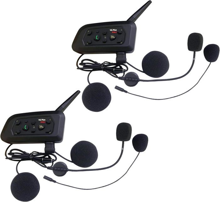 V6 Plus Intercom Moto Bluetooth,2 Voies Système Communication Casque ...