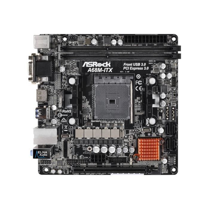 ASRock A68M-ITX R2.0 - Carte-mère - mini ITX - Socket FM2 - FM2+ - AMD A68H - USB 3.0 - Gigabit ...