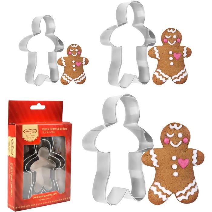 Lot De 3 Emporte-Pièces En Forme De Pain D'Épice Gingerbread Man En ...