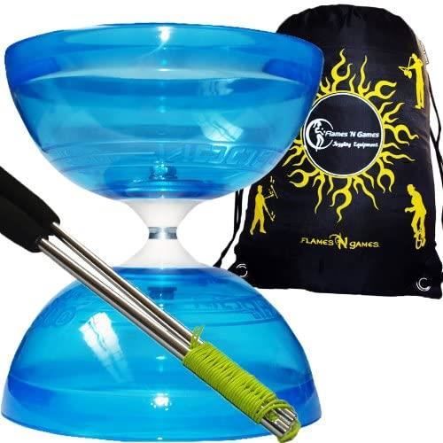 Pro Diabolo Typhoon Large Pro Diabolo Kit (Bleu) avec Baguettes en ...