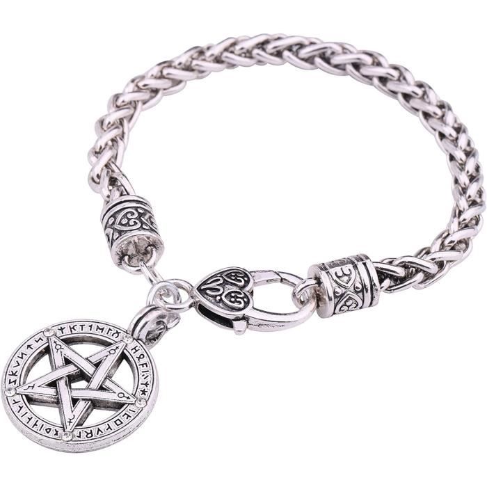 Bracelet en métal avec pentagramme - My Shape - Mixte - Argenté Argenté ...