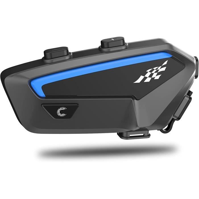 OBEST Intercom Moto Bluetooth Casque, Connecter Jusqu'a 10 Riders Kit ...
