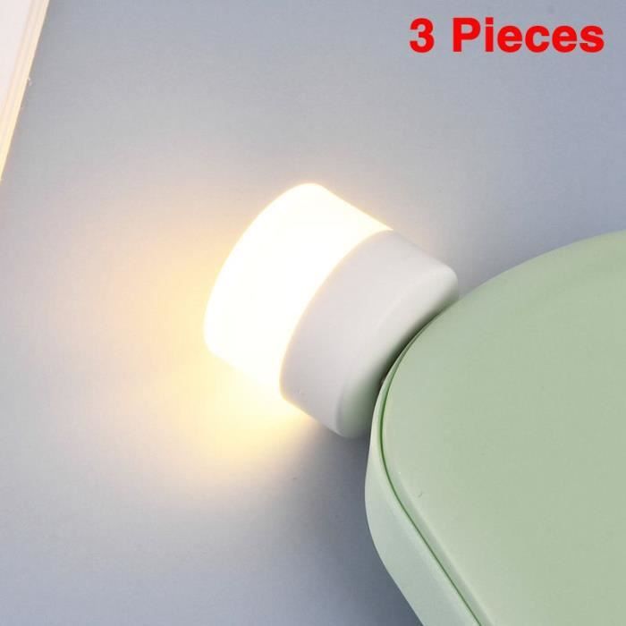 Lampe a poser,Mini Prise USB Lampe 5V 1W Super Lumineux Protection Oculaire Livre Lumière ...