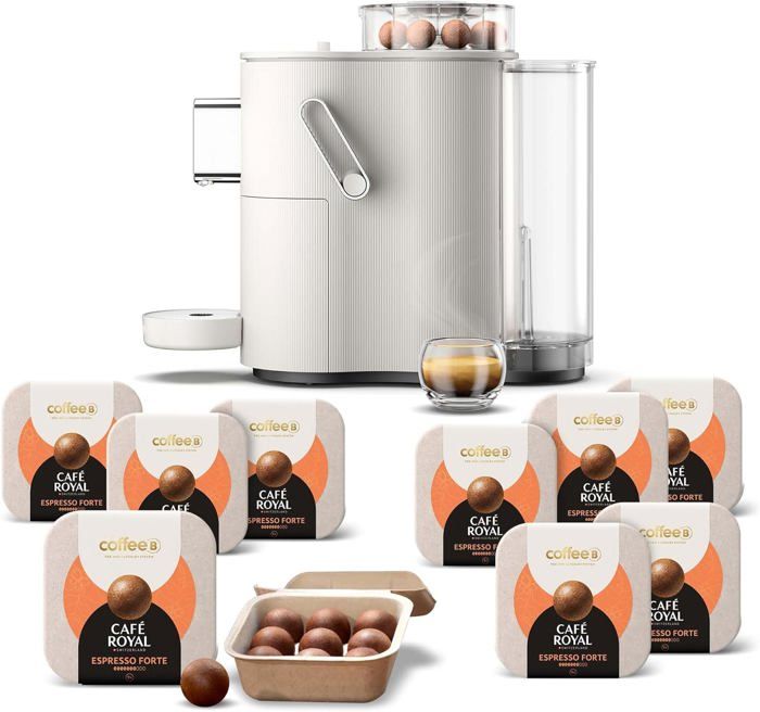 Machine à Café CoffeeB Globe Blanc 1.3L avec 90 Coffee Balls Espresso ...