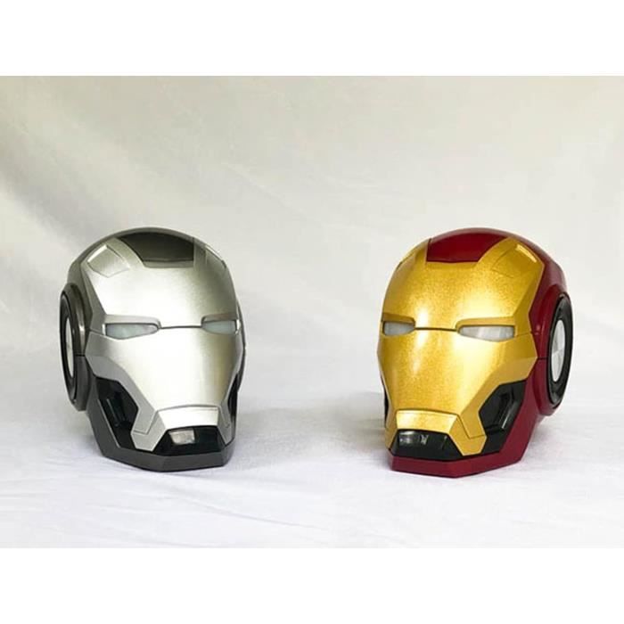 Iron Man Casque Stéréo Bluetooth Haut-Parleurs, Mini Enceinte Sans Fil ...