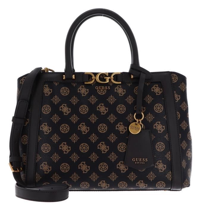 GUESS Dagan Triple Satchel Mocha Logo [248602] - sac à main sac a main ...
