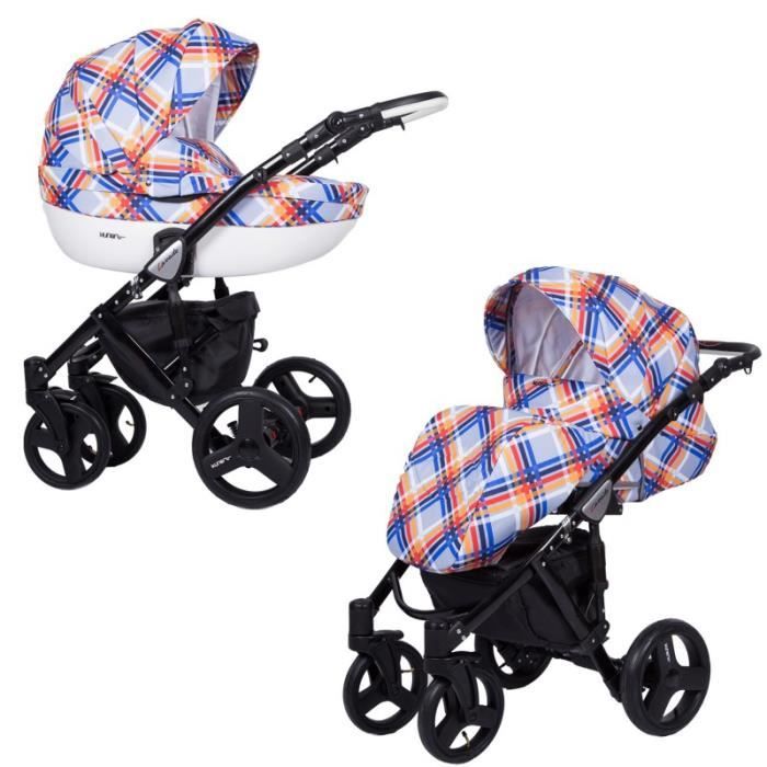 Poussette Combiné Trio 'LAVADO' Grille de couleurs 3 en 1 avec ...