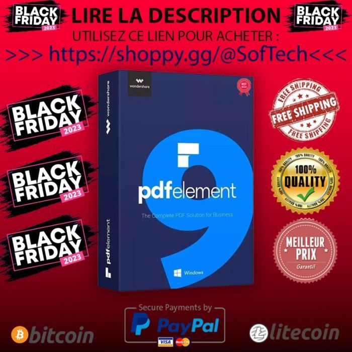 Wondershare PDFelement Pro 10 LOGICIEL À VIE LIRE LA DESCRIPTION AVANT DE COMMANDER (20s) à ...