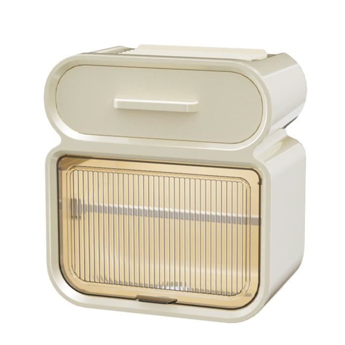 Qiilu Porte-Rouleau WC Mural avec Tiroir de Rangement Waterproof Sans ...