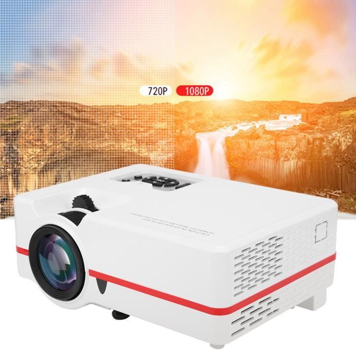 Qiilu Projecteur 1080P Projecteur de cinéma maison vidéo VS313 Mini ...