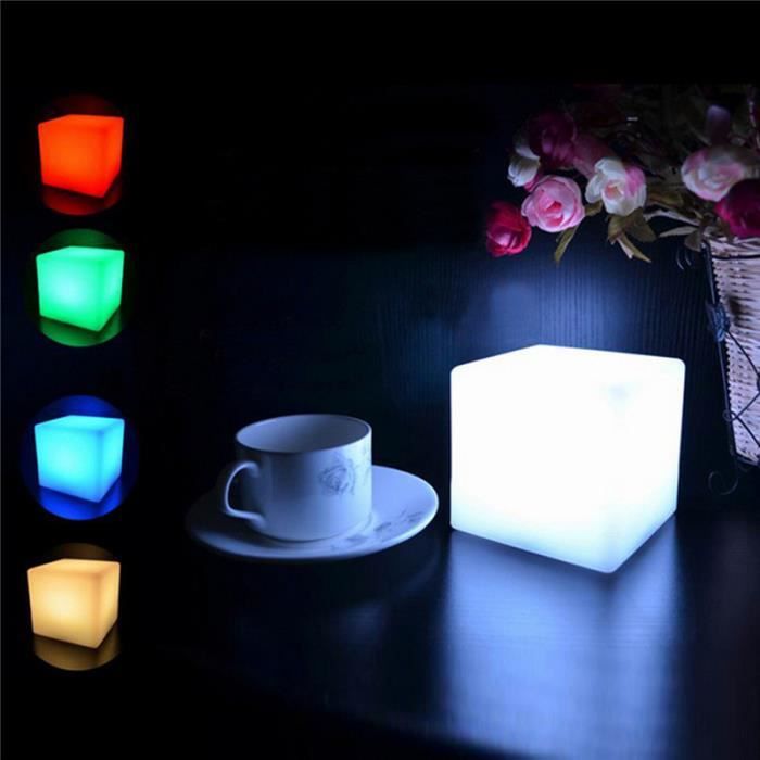 Veilleuse LED carrée colorée à changement de couleur - Cdiscount Maison