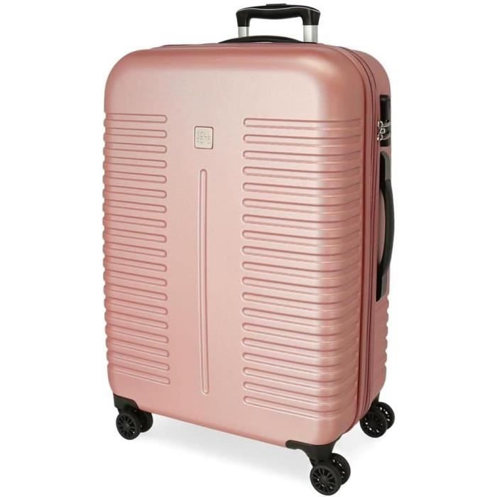 India Valise Grande Rose 55 X 80 X 29 Cm Rigide Abs Fermeture À ...