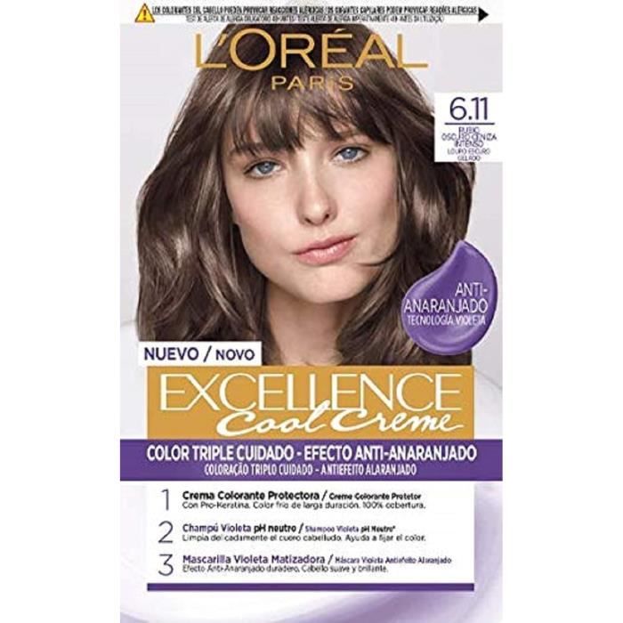 L´Oréal Paris Excellence Cool Creme Tinte Permanente Tono 6.11 Rubio ...