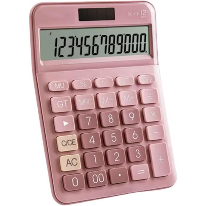 Calculatrice De Bureau Office Calculatrice Solaire 12 Chiffres Grand ...