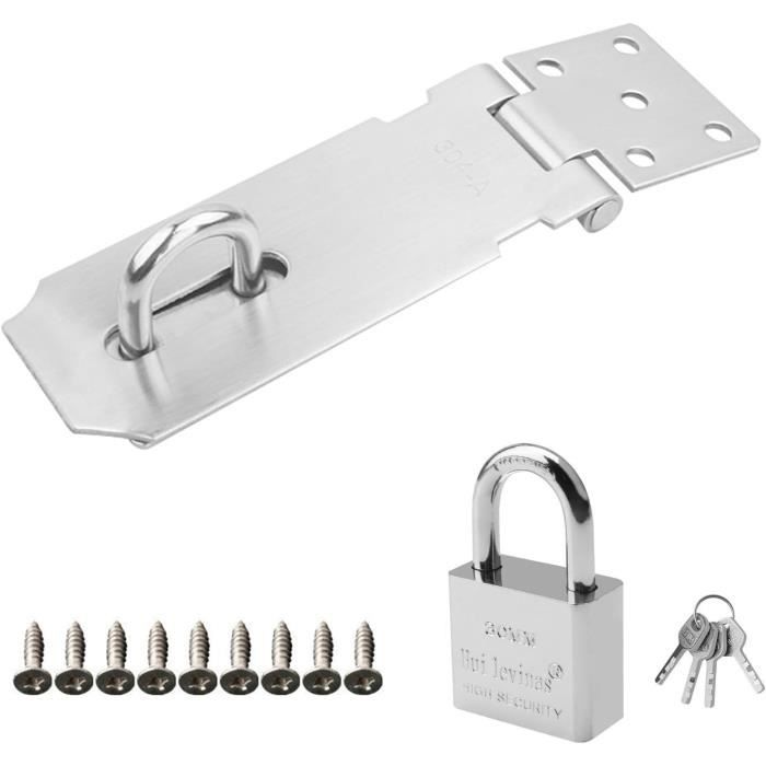 Moraillon À Cadenas En Acier Inox 304 De 4 Pouces Avec Vis, 2 Méthodes ...