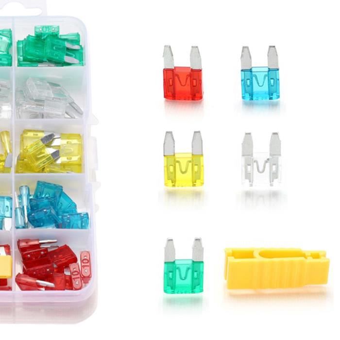 Lot De 100 Fusibles Plats, Mini Fusibles Pour Voiture, 12 V 24 V Max 32 ...