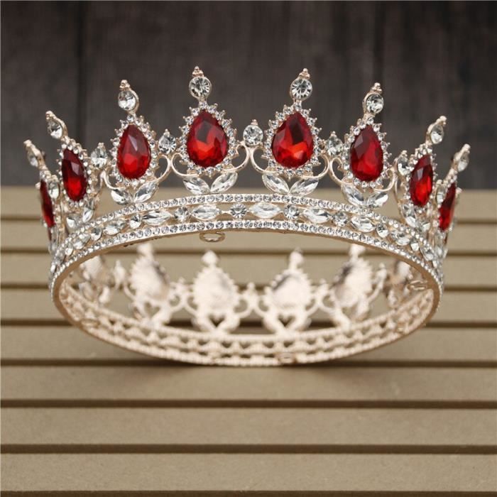 DIADEME,Rose Gold Red--Diadème de mariée en cristal Rose, diadème ...