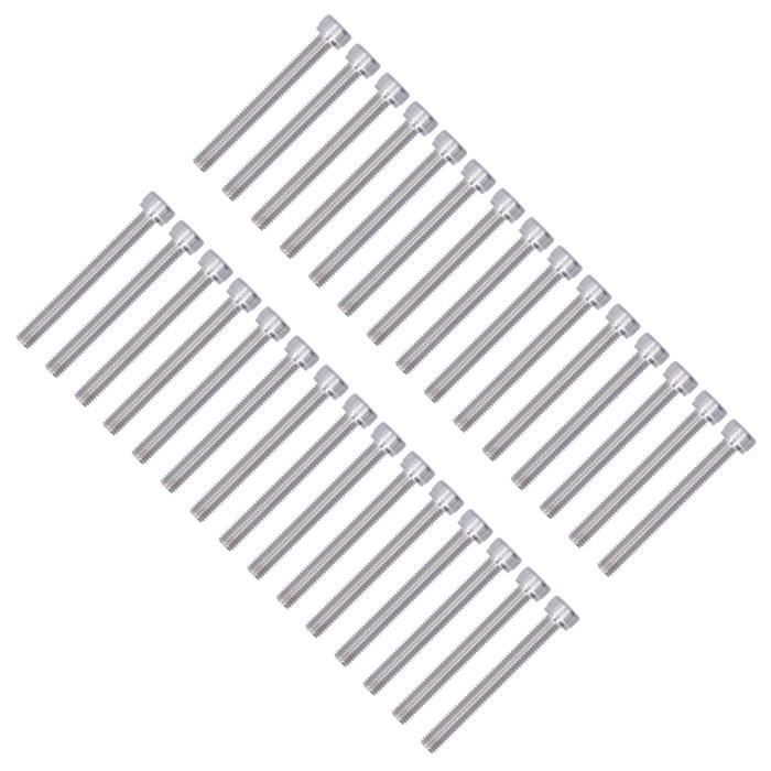 30 pièces M5 vis à tête hexagonale à tête cylindrique A2 vis à tête ...