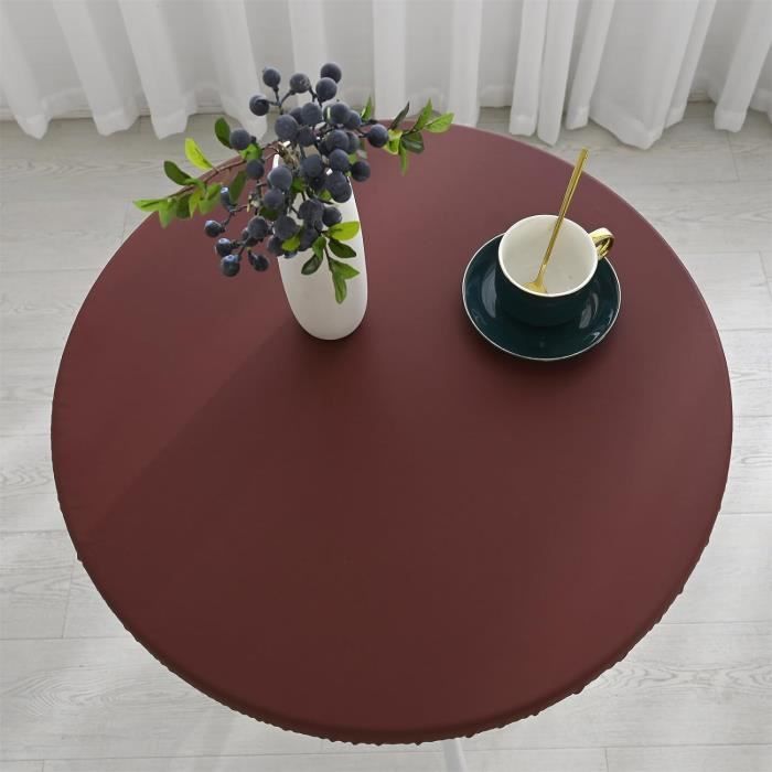 Ronde Nappe Avec Bord Élastique,Nappe De Table Cuir D'Agneau,Nappes ...