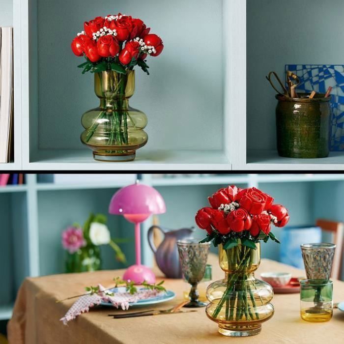 LEGO® 10328 Icons Le Bouquet de Roses, Fleurs Artificielles pour ...