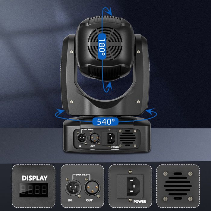 UKing 230W Lyre LED RGBW DMX Beam 8 GOBO 18 Prisme Avec Panneau ...
