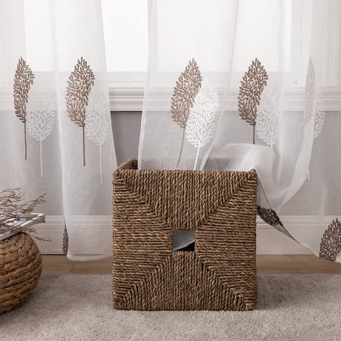 Rideau Salon-Beau Rideau Voilage avec Motif D'arbre, Rideaux Voilage à ...