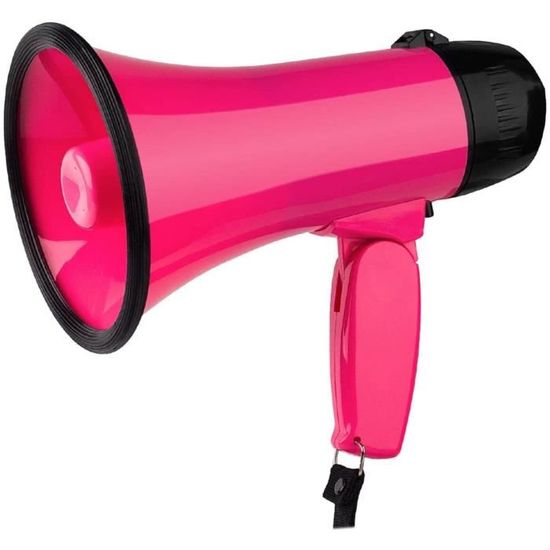 Mégaphone Portable 25W Bullhorn Speaker 240S EnregistrementRose Rouge ...