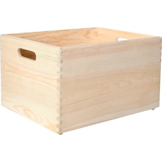 Caisse Bois Rangement | 40 X 30 X 24 Cm (+-- 1Cm) | Boîte De Rangement ...