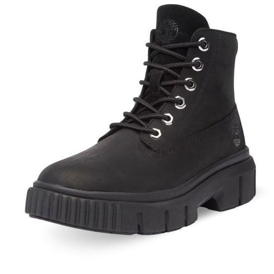 Boots Timberland Greyfield en cuir noir pour homme - A5RNG - lacets et ...