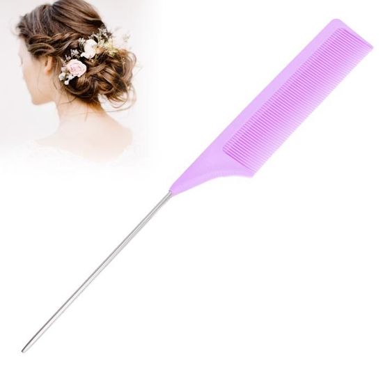 Peigne à queue de rat - OMABETA - Violet - Acier inoxydable - Outil de ...