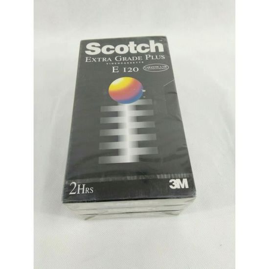 Cassette Vierge VHS (pour magnetoscopes) Scotch E120 Extra Grade Plus VHS (VENDUE A L UNITEE ...
