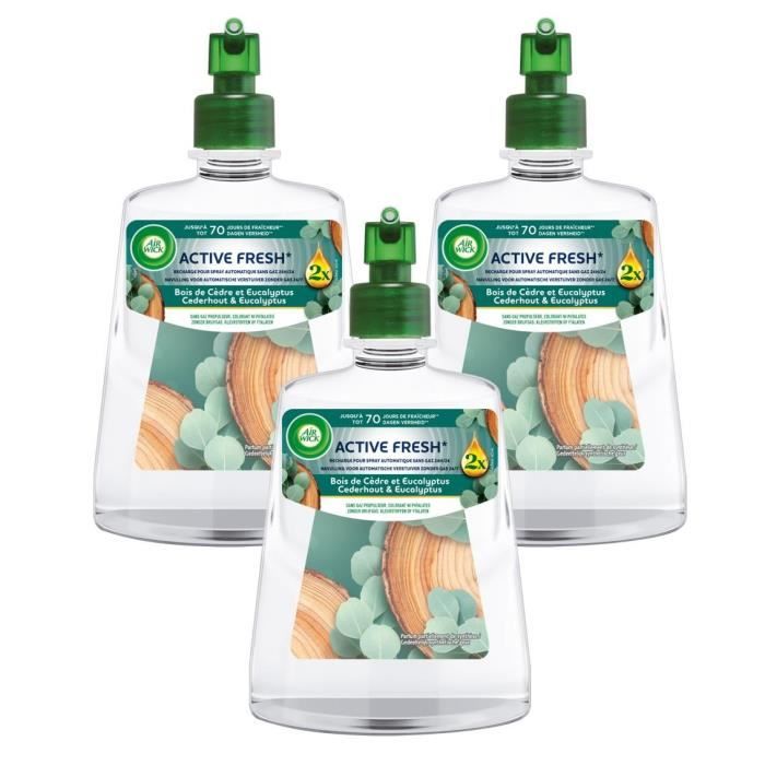 Lot de 3 Recharges diffuseur spray automatique désodorisant sans gaz ...
