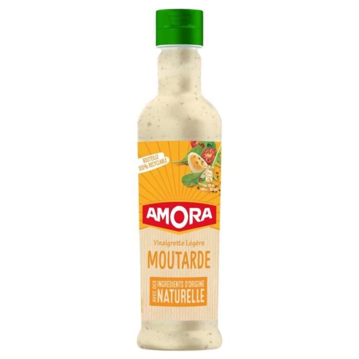 AMORA - Vinaigrette Légère Naturelle Moutarde 380Ml - Lot De 4 ...