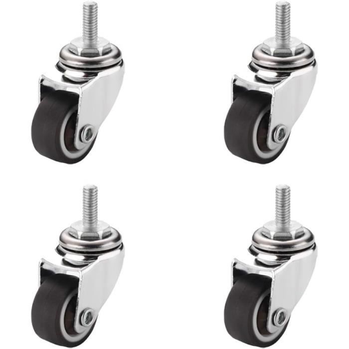 1 Pouce Petite Roulette M6 - M8 Roue À Vis Muet Universel Roue Armoire ...