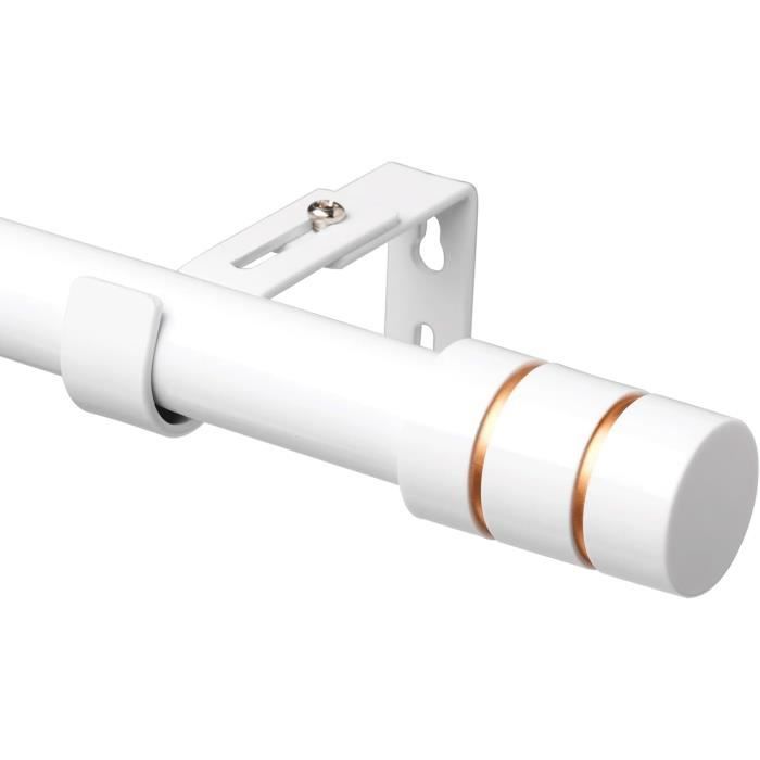 Tringle à rideaux extensible avec embout cylindrique pour fenêtre de salon et chambre à coucher ...