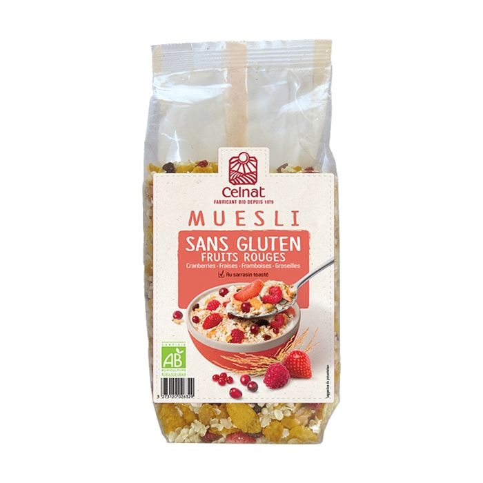 CELNAT - Muesli aux fruits rouges bio sans gluten 375 g (Fruits rouges ...