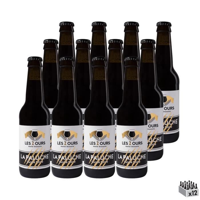 La Paluche Cuvée Noire Brune - Brasserie les 2 Ours - Lot de 12x33cl ...